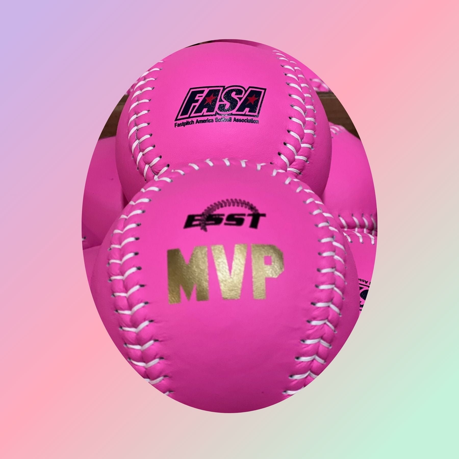 12" Pink MVP Softball- FASA stamped – Bats, Balls & All Of Dat